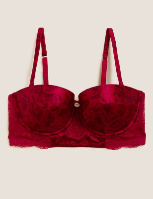 Silk Print Wired Bustier A-E