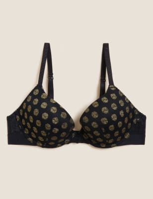 Sparkle Spot Wired Plunge Bra A-E