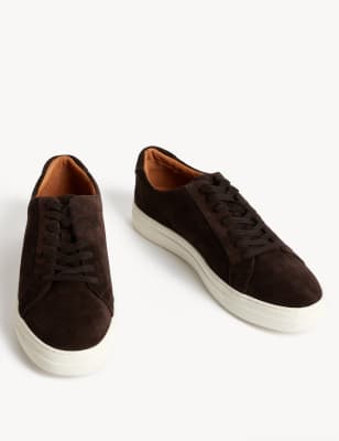 Suede Lace Up Trainers with Freshfeet™