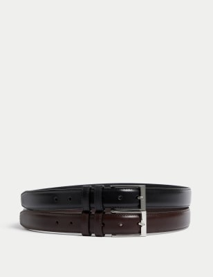 2 Pack Stitch Detail Belts | M&S KR