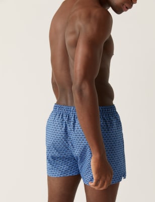 3pk Pure Cotton Printed Woven Boxers