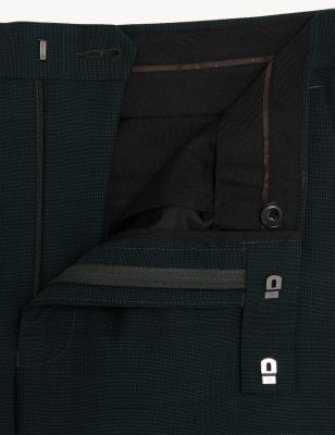 Tailored Fit Pure Wool Textured Trousers