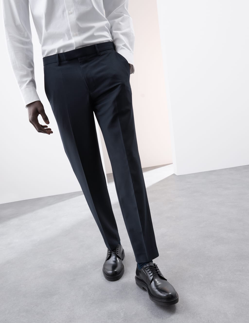 Men’s Smart Navy Trousers | M&S