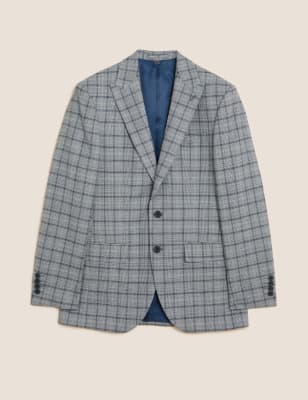 Slim Fit Check Suit Jacket