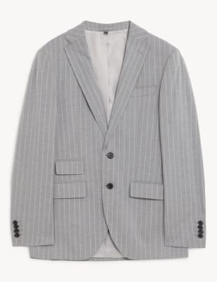 Slim Fit Pinstripe Suit Jacket