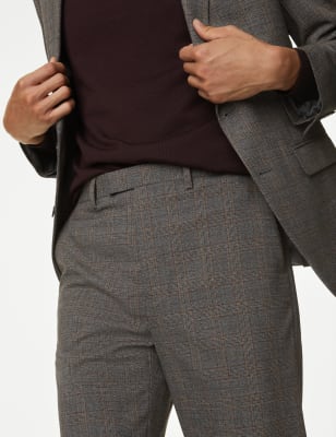 Regular Fit Prince of Wales Check Trousers