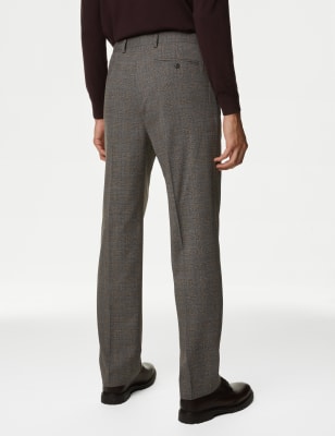 Regular Fit Prince of Wales Check Trousers