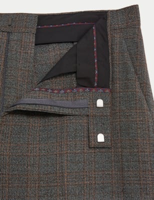 Regular Fit Prince of Wales Check Trousers