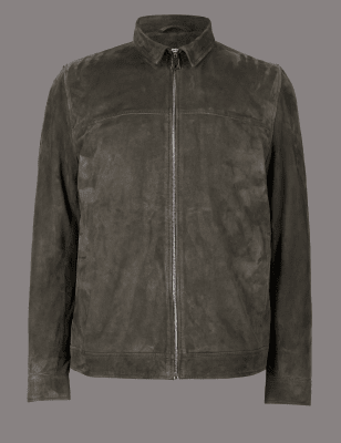 Suede Harrington Jacket | Autograph | M&S