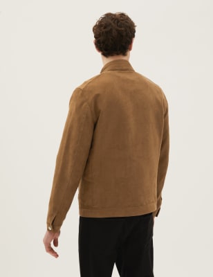 Faux Suede Biker Jacket