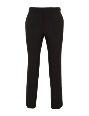 Crease Resistant Slim Fit Flat Front Trousers | M&S Collection | M&S
