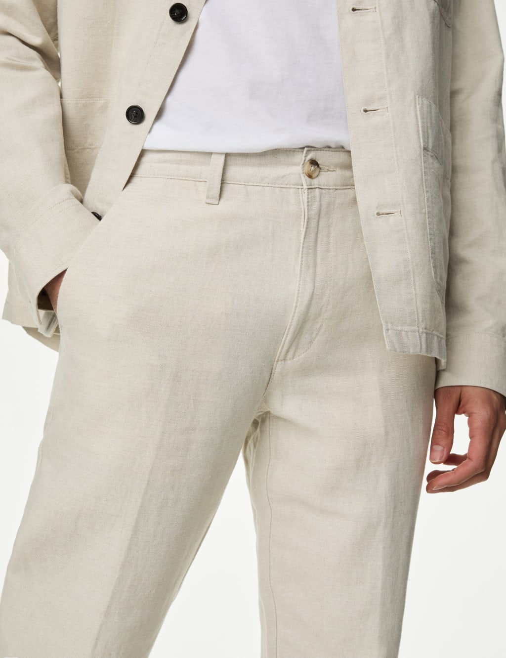 Men's Linen Trousers | M&S