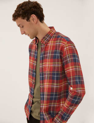 Pure Cotton Flannel Check Shirt