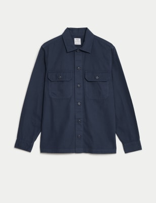 Pure Cotton Utility Overshirt