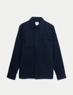 Pure Cotton Waffle Overshirt