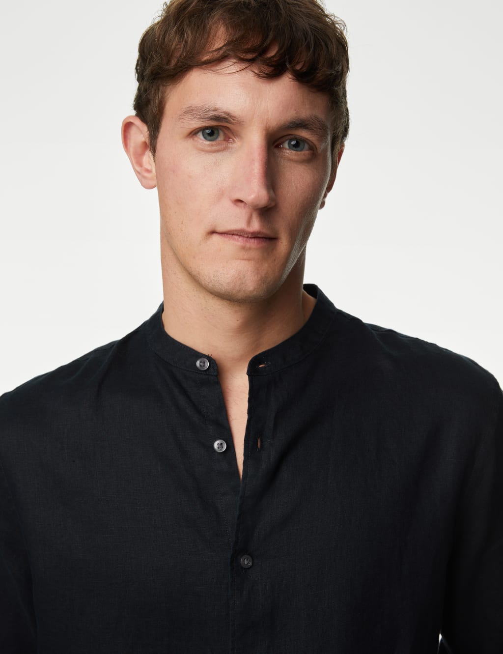 Men’s Grandad-Collar Shirts | M&S