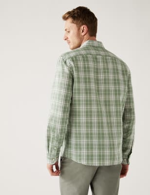 Linen Blend Check Shirt