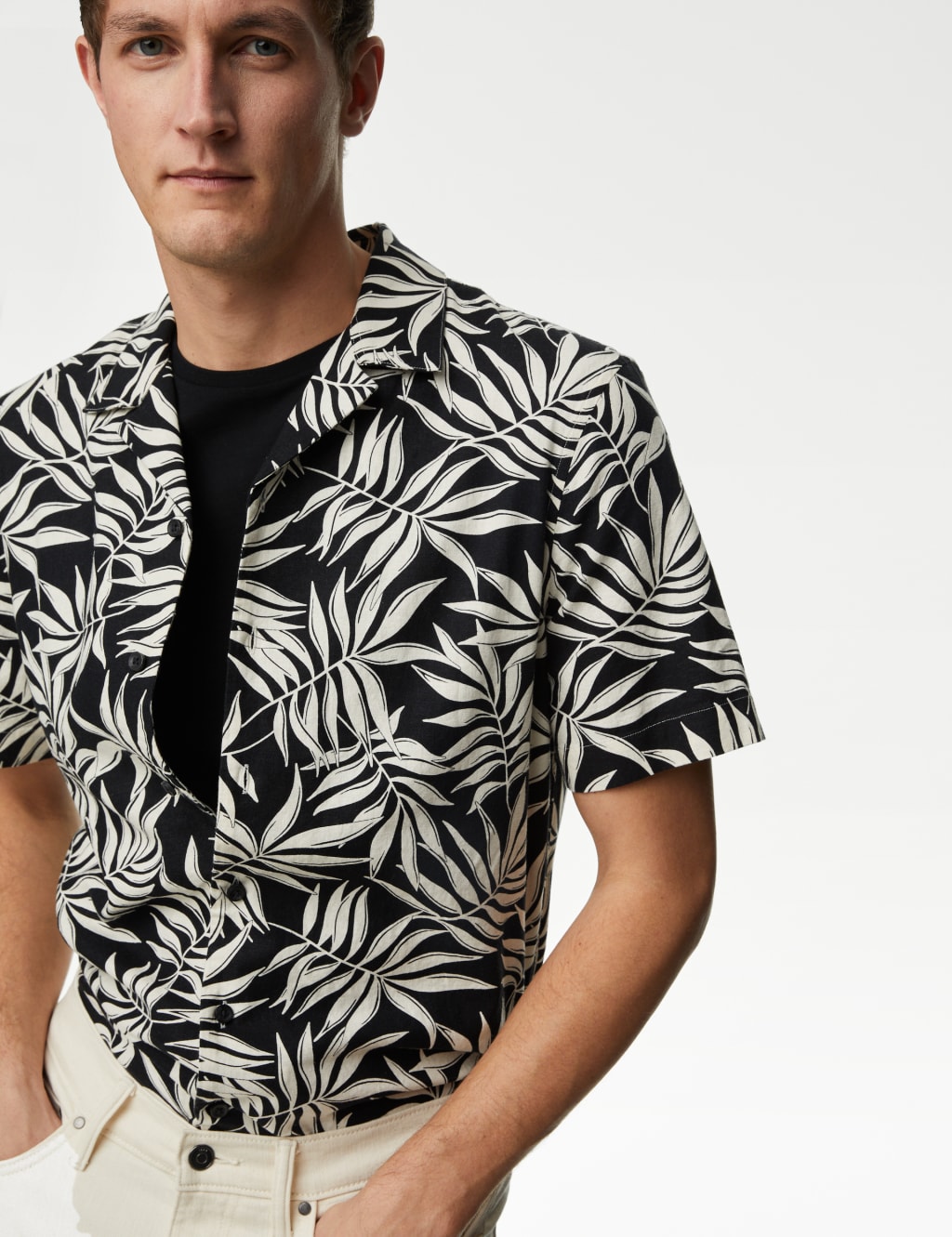 Men’s Cuban Collar Shirts | M&S