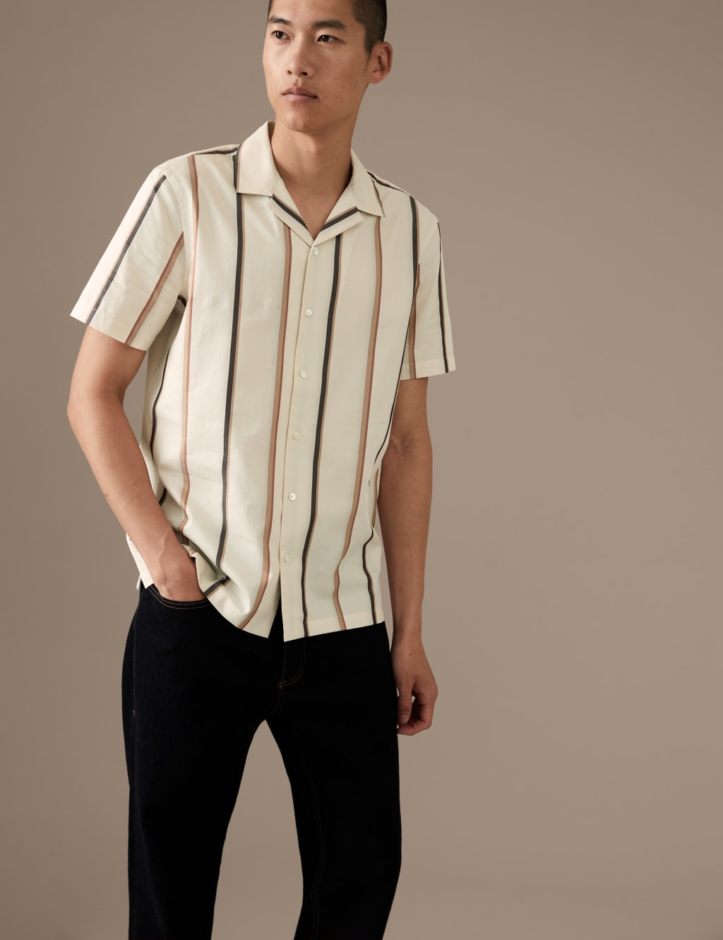 Men’s Cuban Collar Shirts | M&S