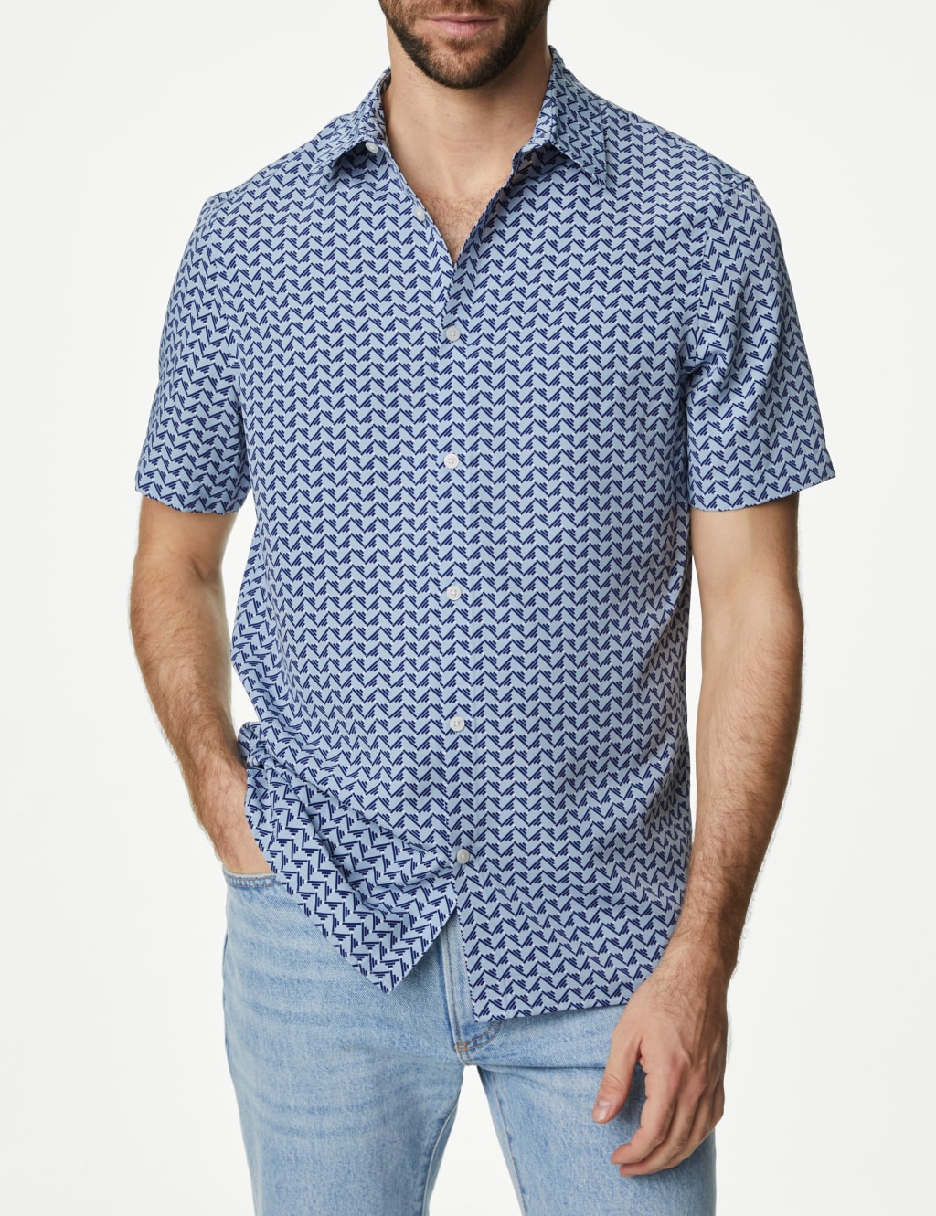 Men’s Casual Short Sleeved Shirts | M&S