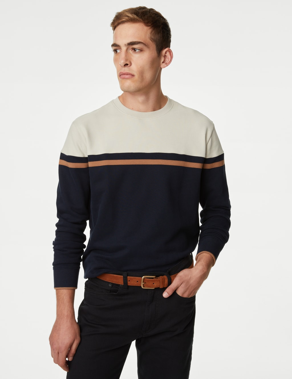 Men’s Crew Neck Hoodies & Sweatshirts | M&S