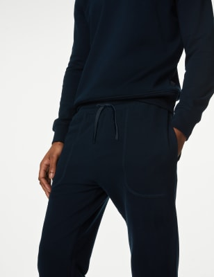 Drawstring Pure Cotton Straight Leg Joggers