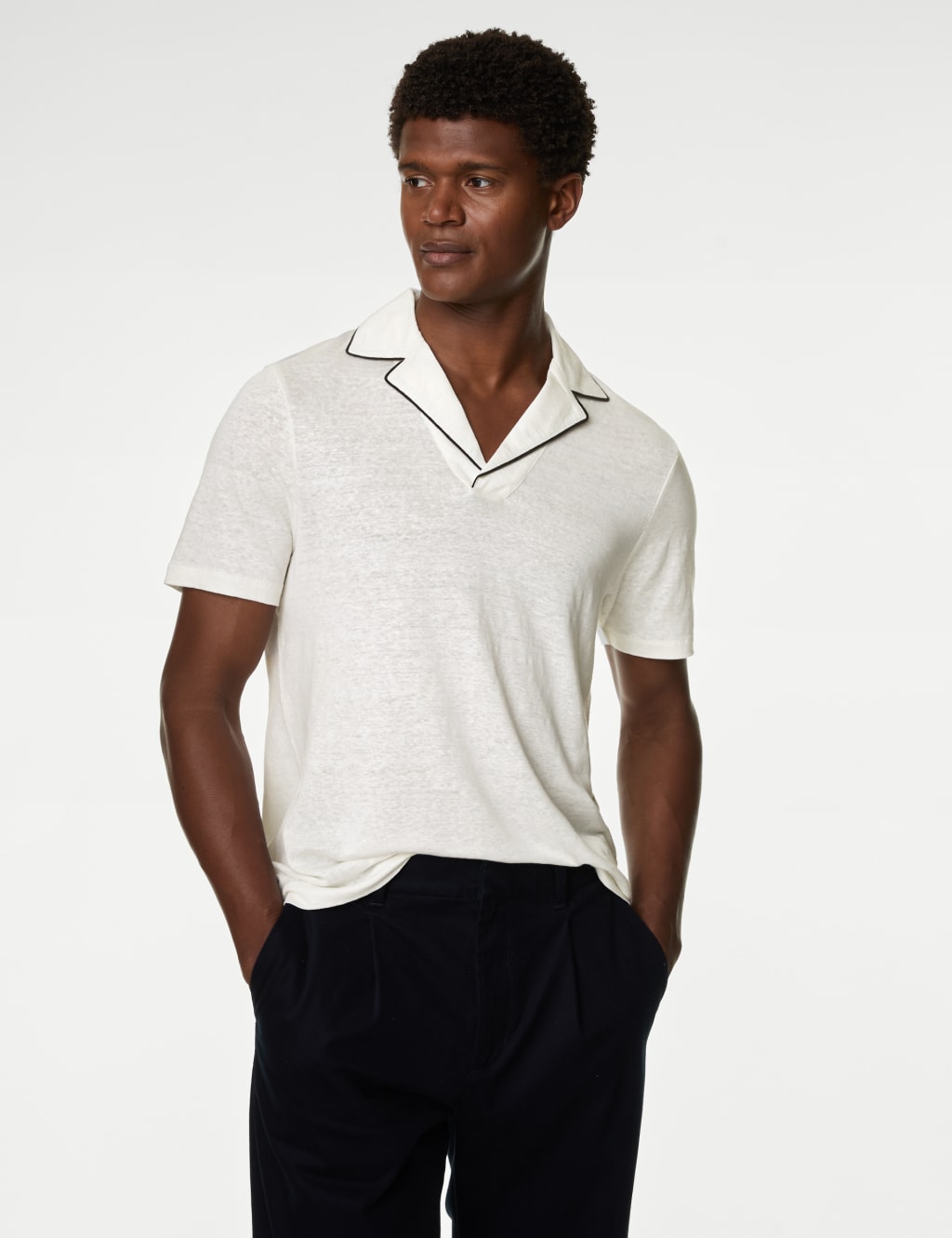 Men’s Cream Polo Shirts | M&S
