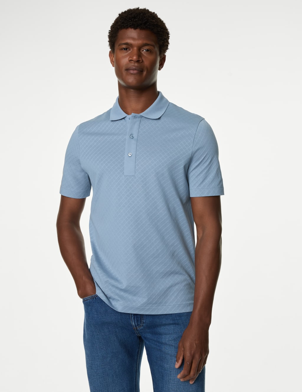 Men’s Blue Polo Shirts | M&S