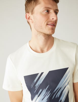 Pure Cotton Abstract Graphic T-Shirt