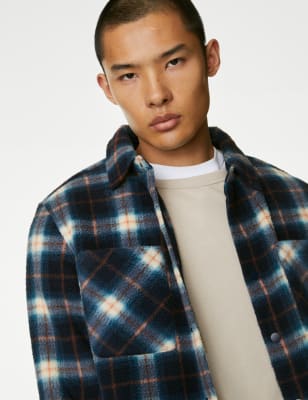 Polar Fleece Check Overshirt