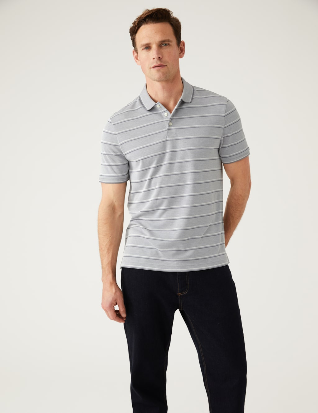 Men’s Striped Polo Shirts | M&S