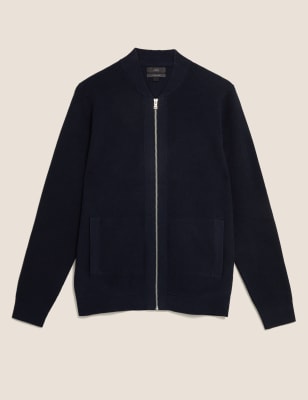 Ribbed Knitted Bomber