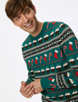 Pure Cotton Fair Isle Christmas Jumper