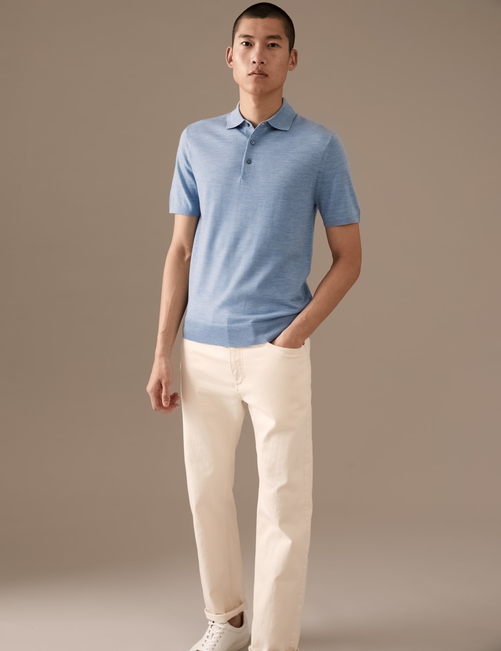 Men’s Merino Wool Polo Shirts | M&S