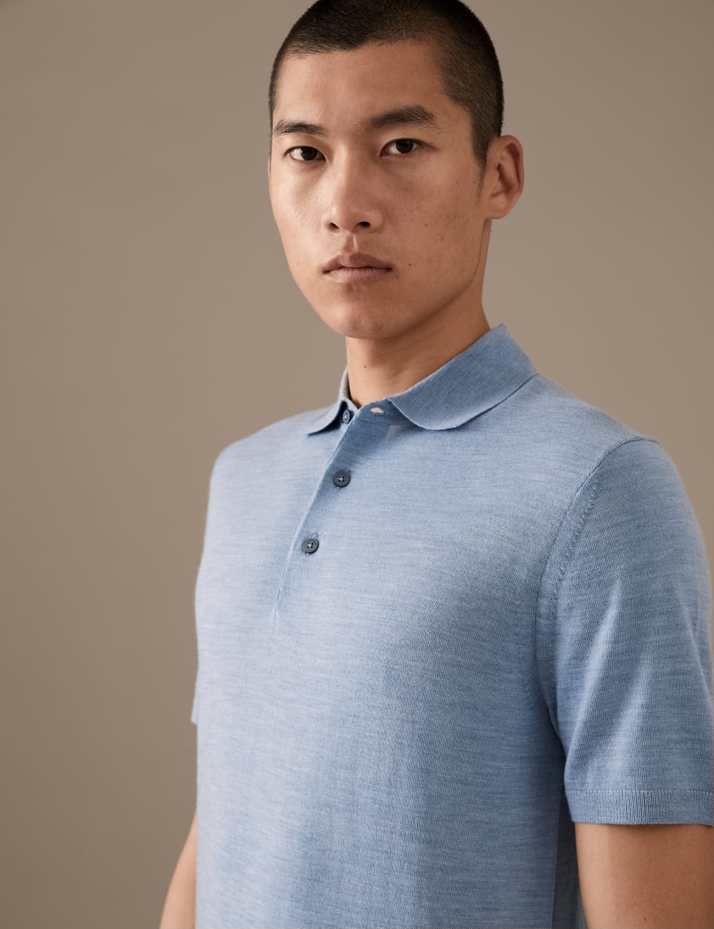 Men’s Merino Wool Polo Shirts | M&S