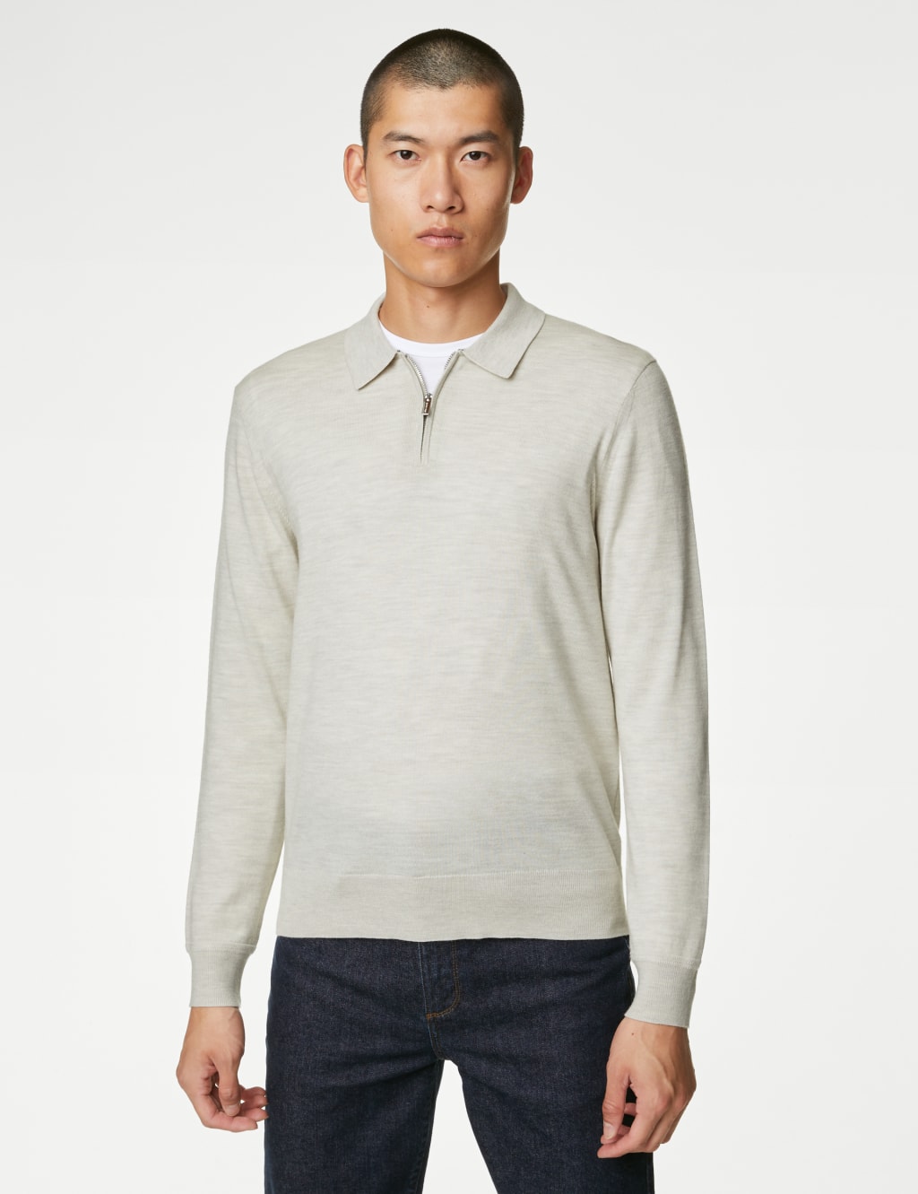 Men’s Merino Wool Polo Shirts | M&S