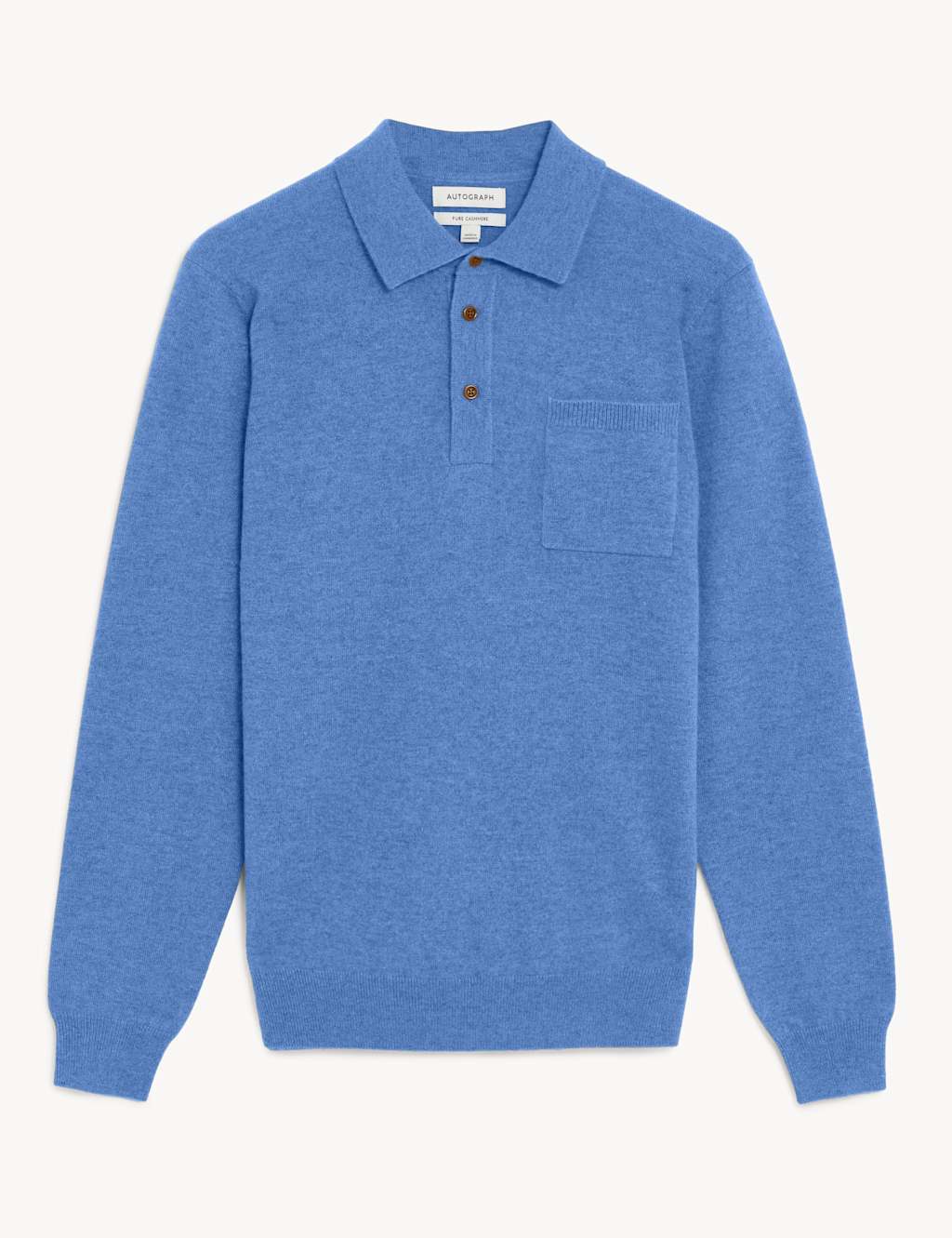 Men’s Long-sleeved Knitted Polo Shirts | M&S