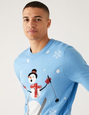 Snowman Crew Neck Christmas Jumper