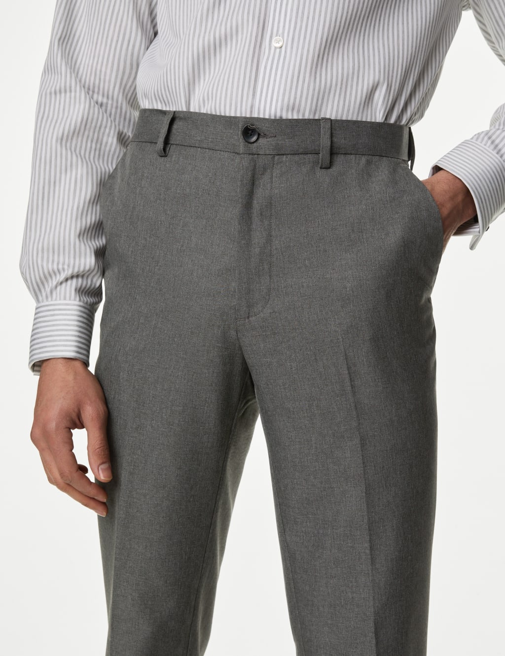 Men’s Smart Grey Trousers | M&S