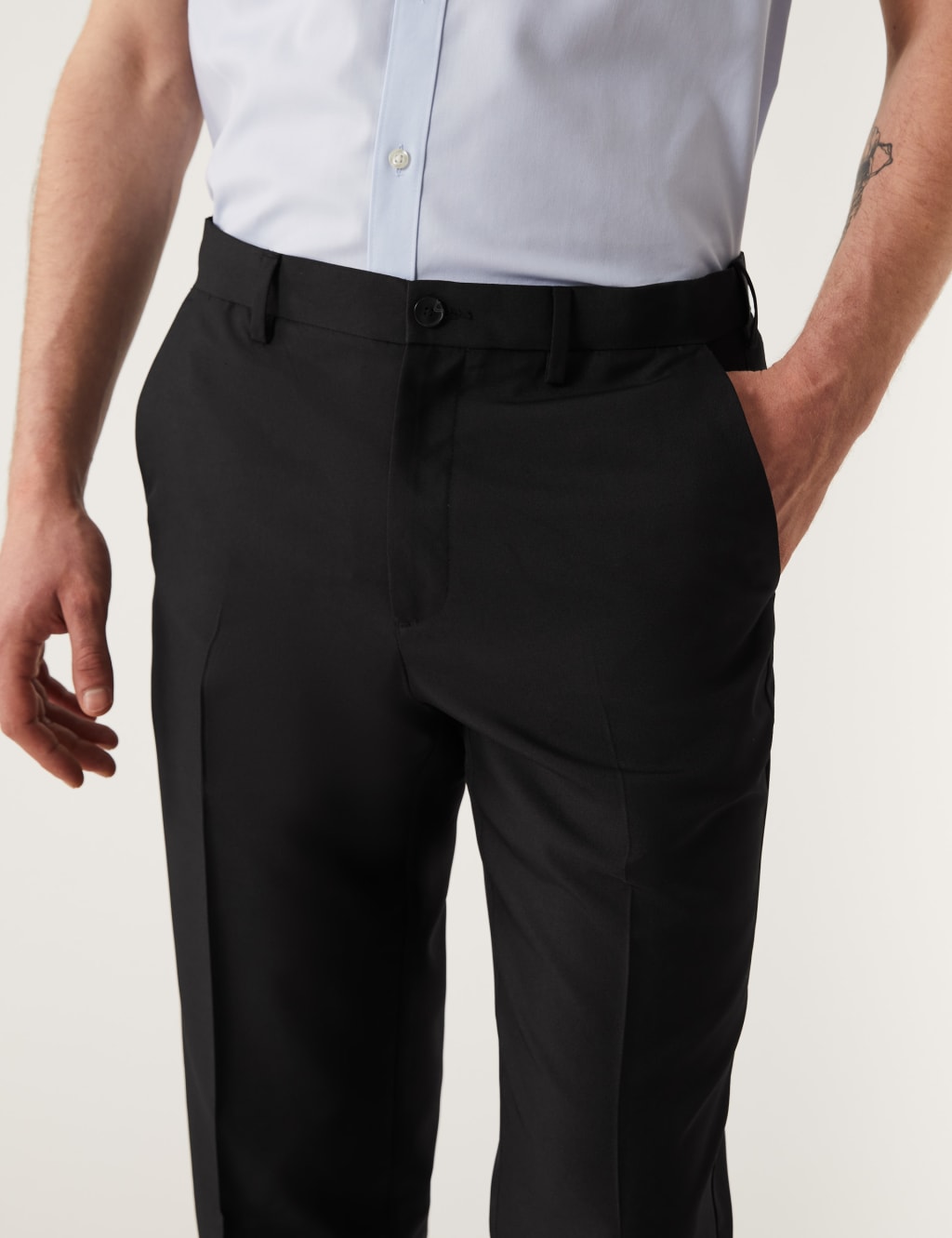 Men’s Regular-Fit Smart Trousers | M&S