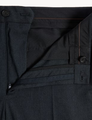 Tailored Fit Flat Front Stretch Trousers