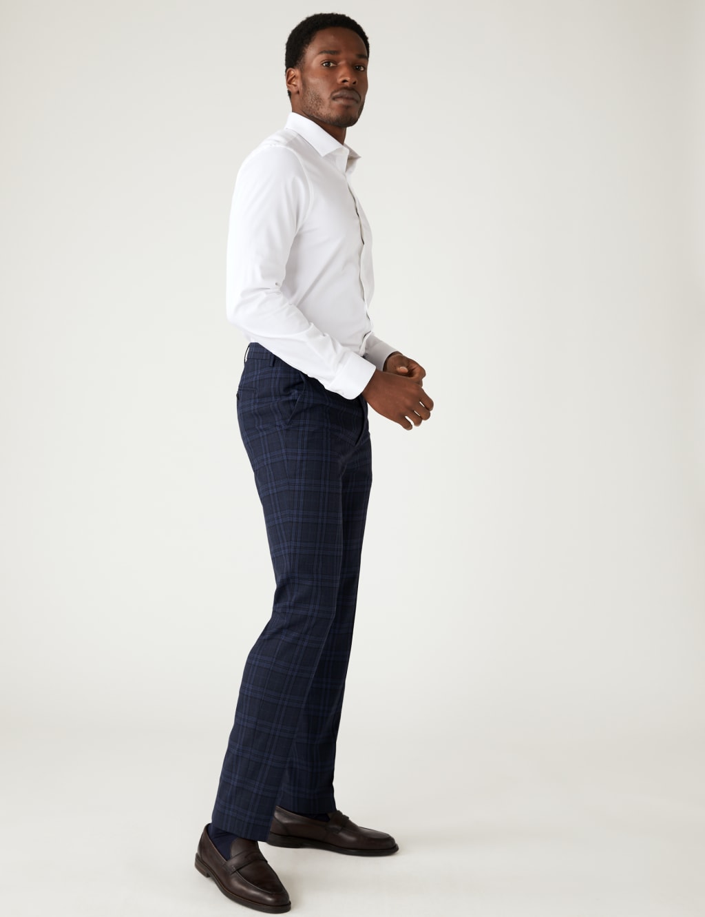 Men's Checked Trousers | M&S