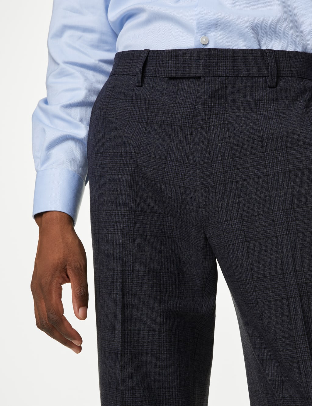 Men's Checked Trousers | M&S