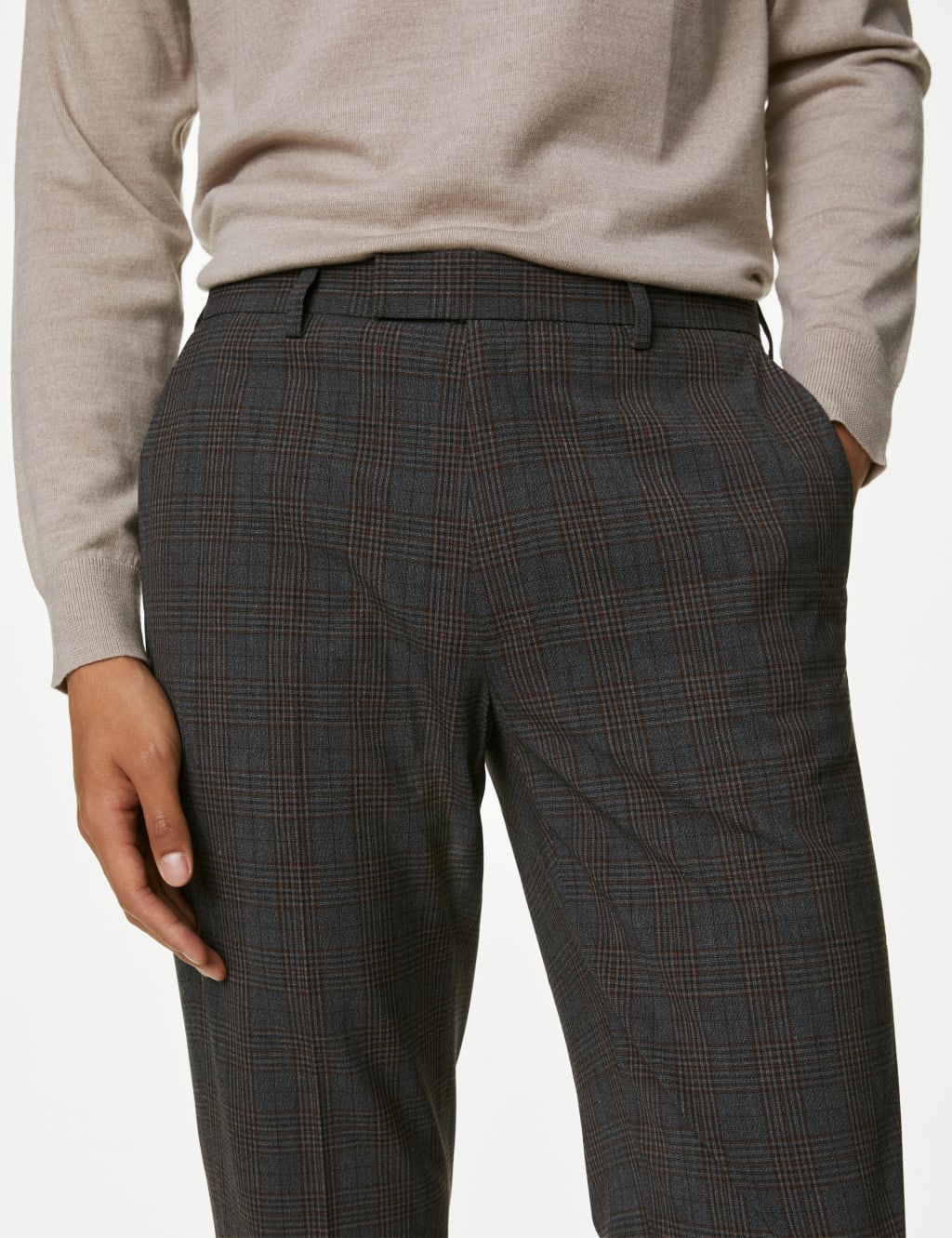 Men's Checked Trousers | M&S