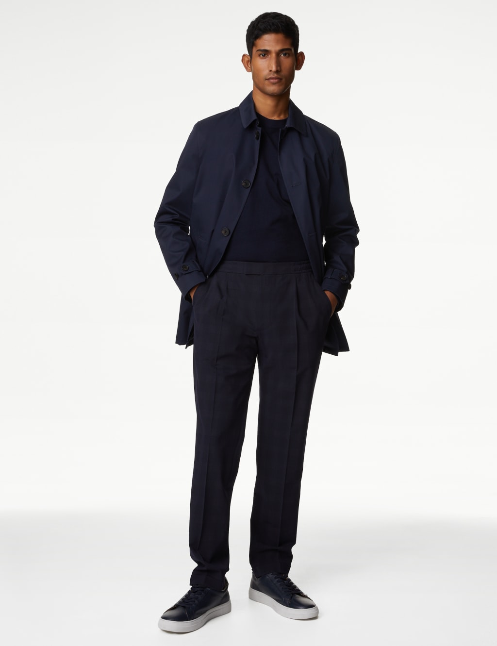 Men’s Smart Navy Trousers | M&S