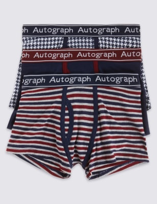 3 Pack Cotton Rich Assorted Trunks (6-16 Years)