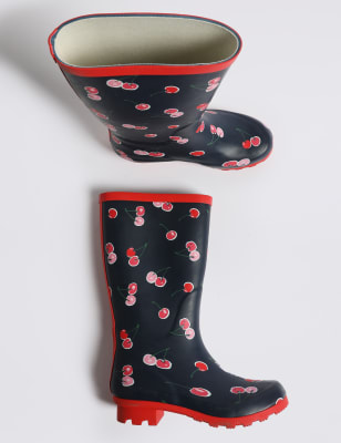 Kids’ Cherry Print Wellies (13 Small - 6 Large) | M&S