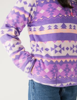 Aztec Print Fleece Top