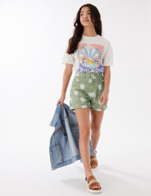 Denim Daisy Shorts (6-16 Yrs)