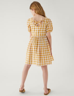 Pure Cotton Checked Dress